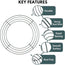 10-inch Plain Wire Wreath Form: Wire Black Frames - MD005202