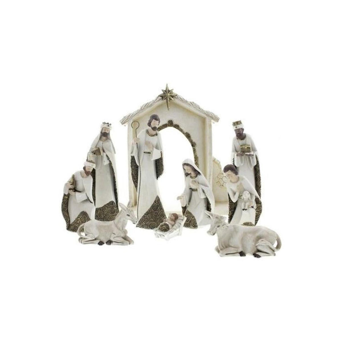Shop our Ivory and Gold Nativity Set