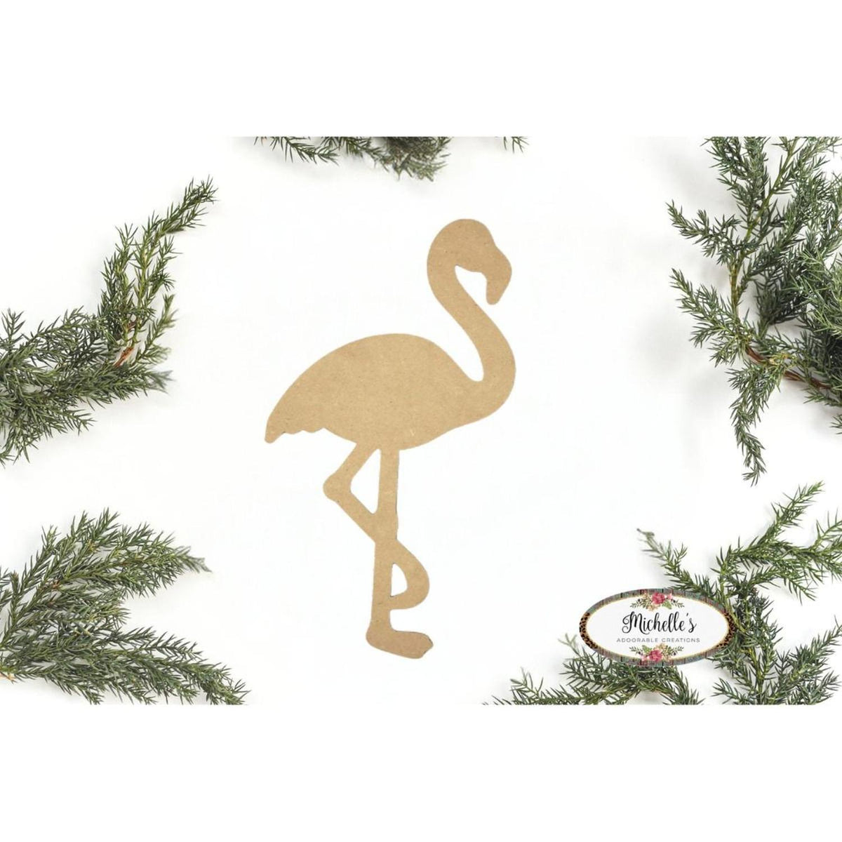 Shop our 14" Unpainted MDF Flamingo Wood Cut Out