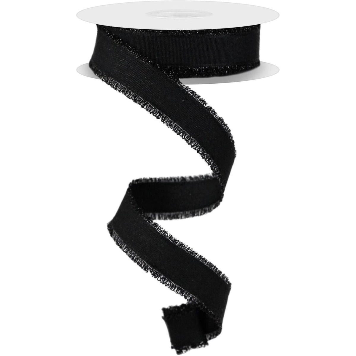 Shop our 7/8" Fuzzy Edge Ribbon: Black (10 Yards)