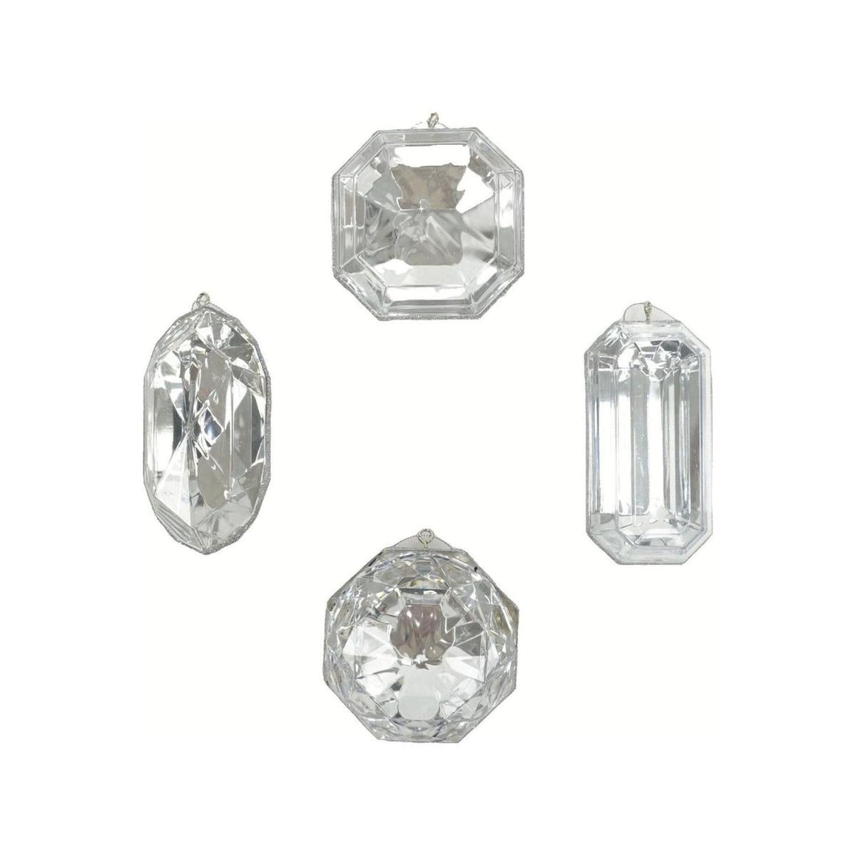 Shop our Acrylic Jewel Assortment Ornament: Crystal (Set 4)