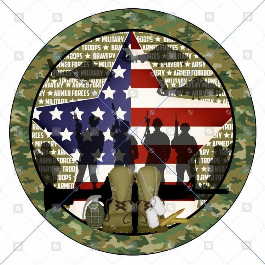 Shop our Patriotic Army Armed Forces Round Sign – Michelle's aDOORable ...